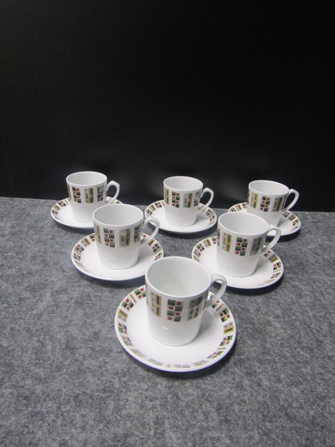 Vintage, 15 Delig Servies: Espresso Set, Alfred Meakin, 1960 - Sjans ...